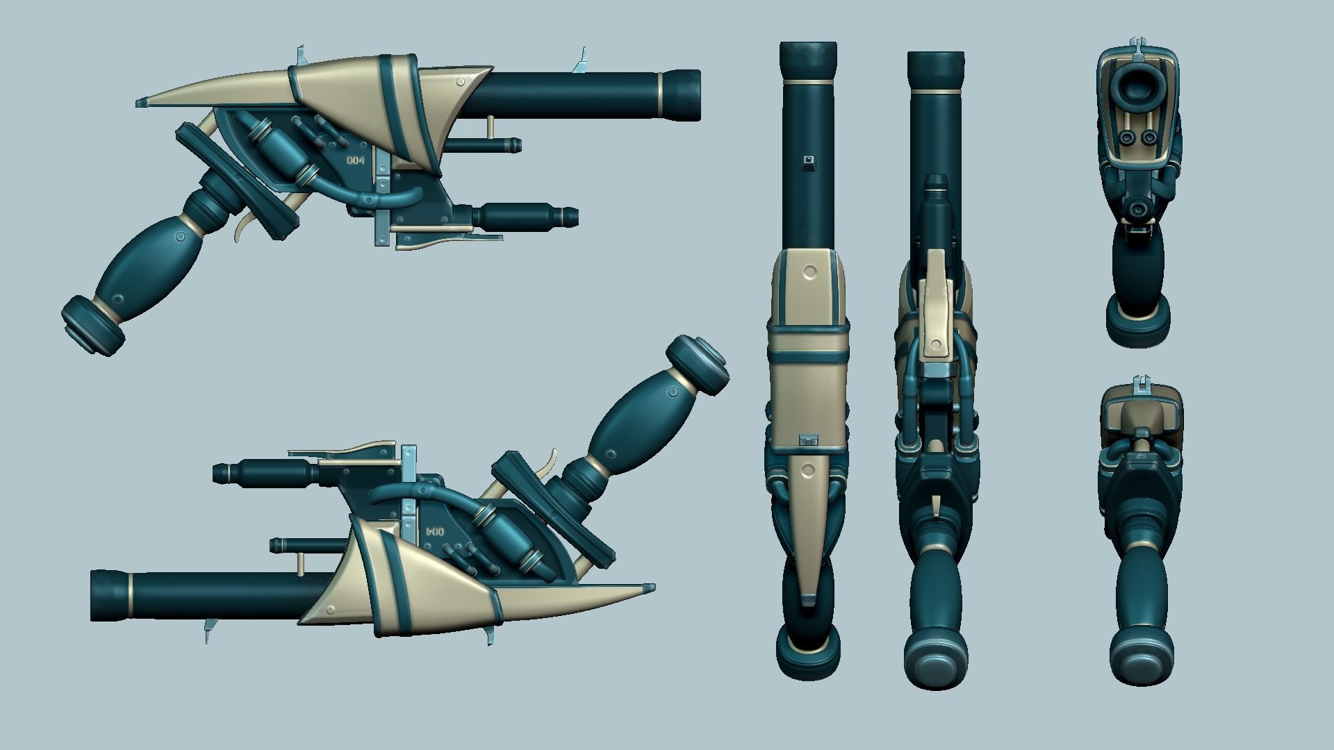 20 Sci-Fi Guns - Weaponry - Rifles Sniper Assault Submachine 3D Model ...