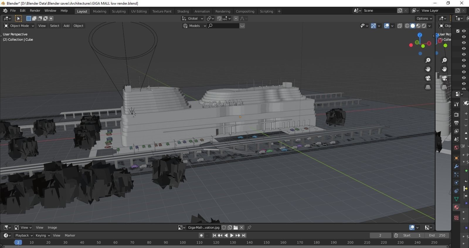 Mall Exterior free 3D model | CGTrader