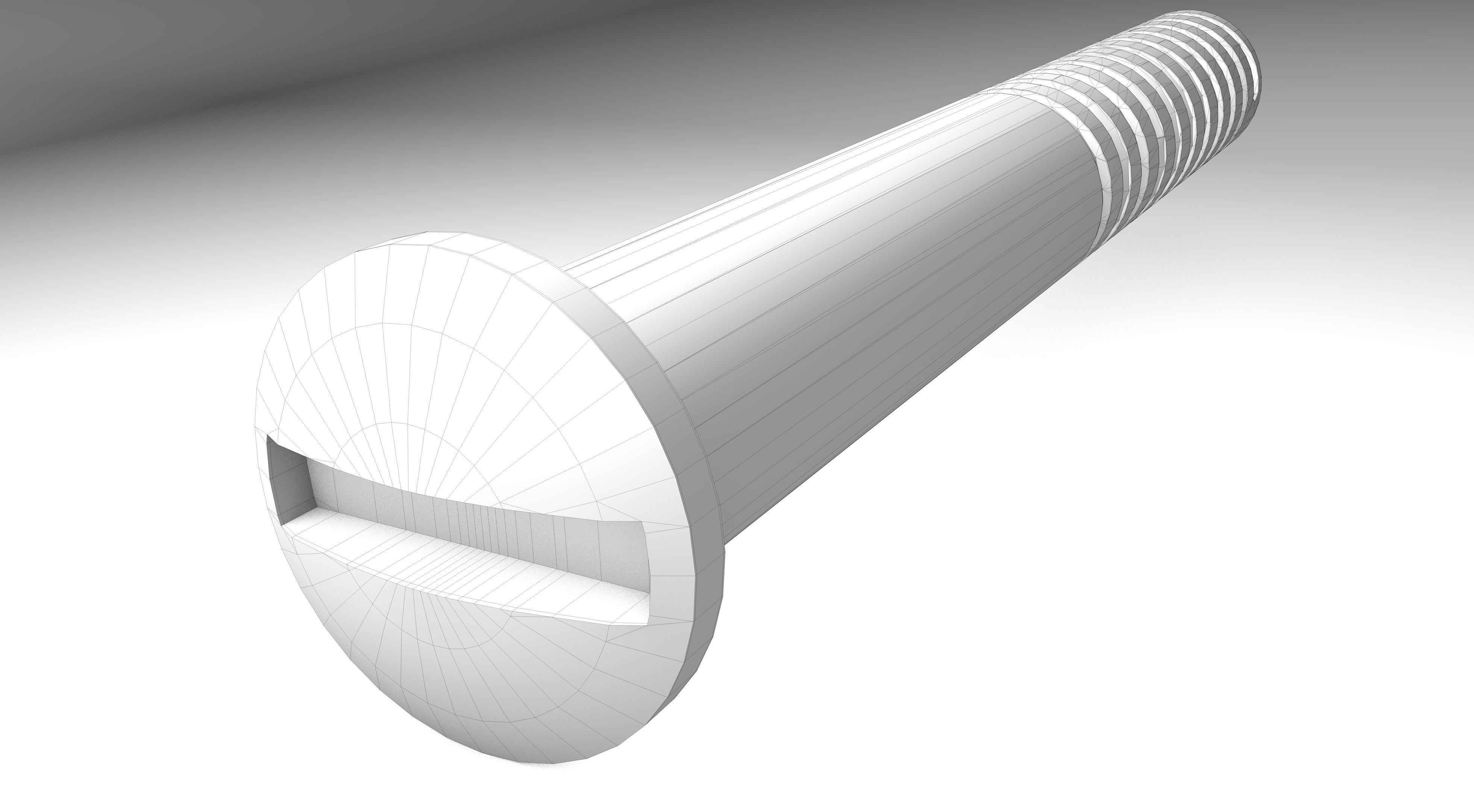 3D model Flat Screw VR / AR / low-poly | CGTrader
