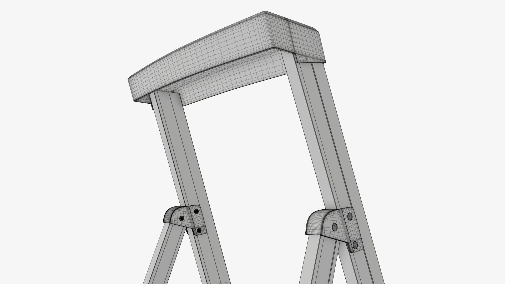 Foldable lightweight stepladder 3D model | CGTrader