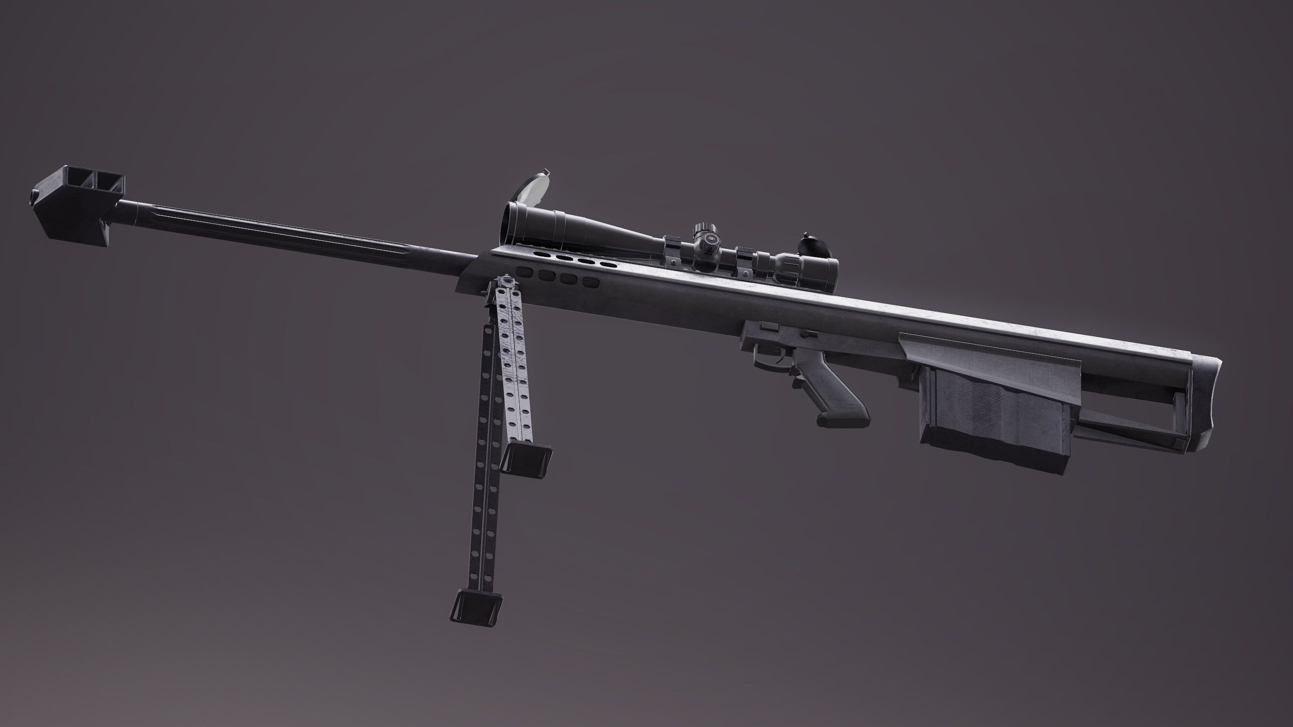 3D model Barrett M95 Rigged PBR VR / AR / low-poly | CGTrader