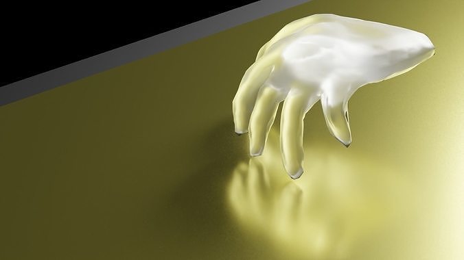 frozen hand sculpt 3D model rigged | CGTrader