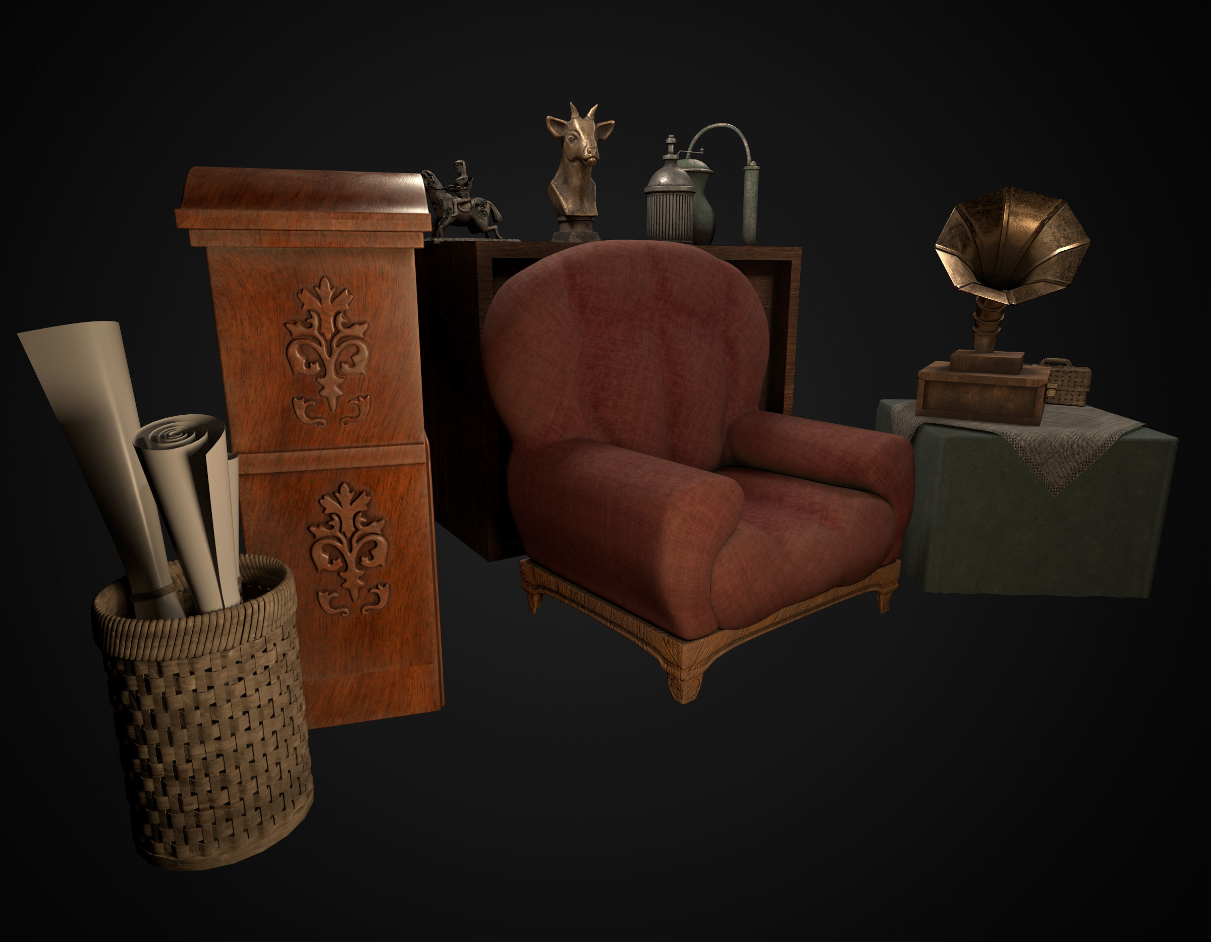 Vintage Pack 3D model | CGTrader