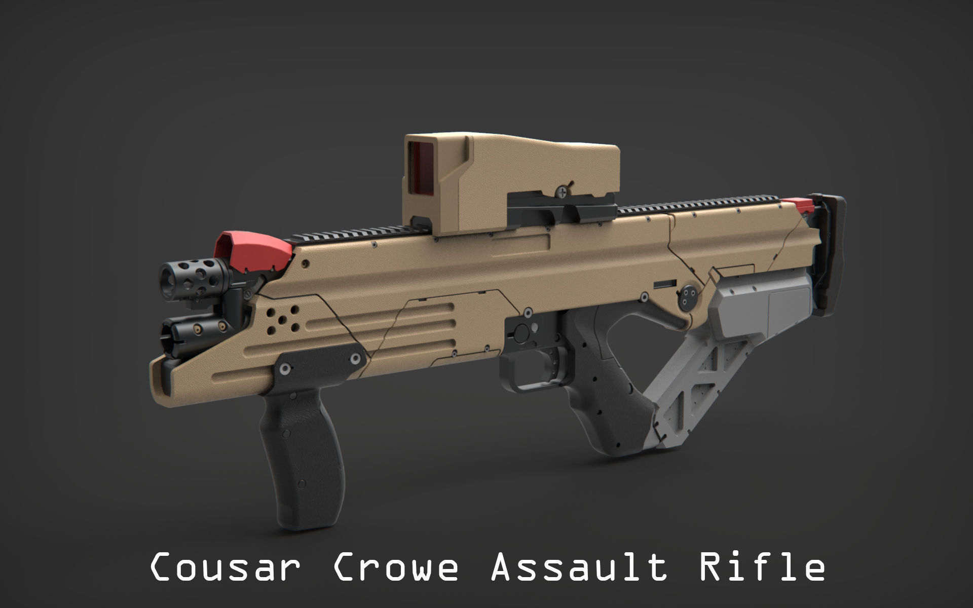 Cousar Crowe Assault Rifle 3D model | CGTrader