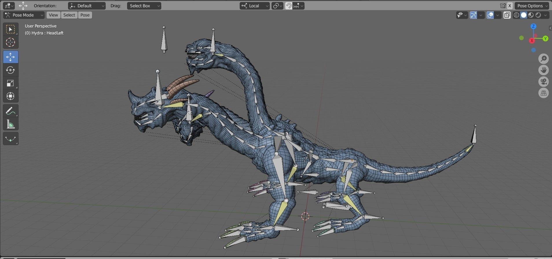 3D model Fantasy hydra creature mythological character VR / AR / low ...