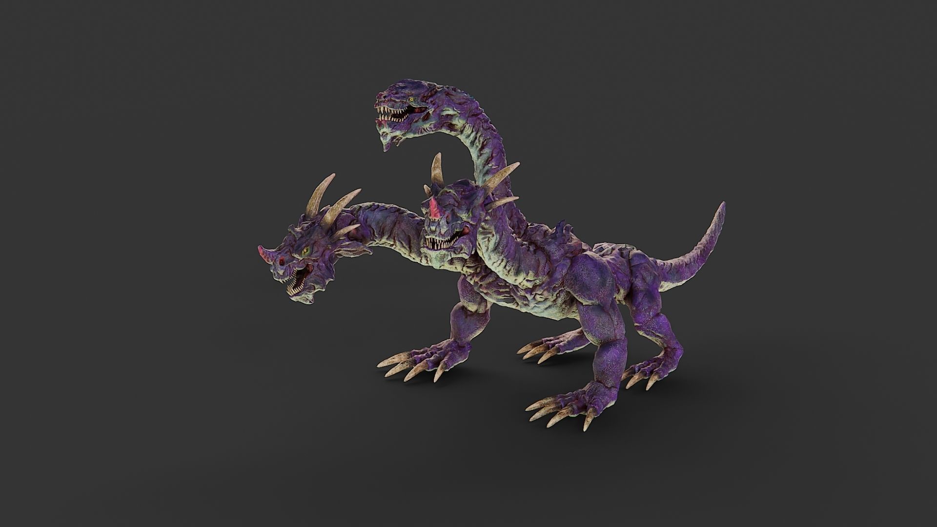 3D model Fantasy hydra creature mythological character VR / AR / low ...