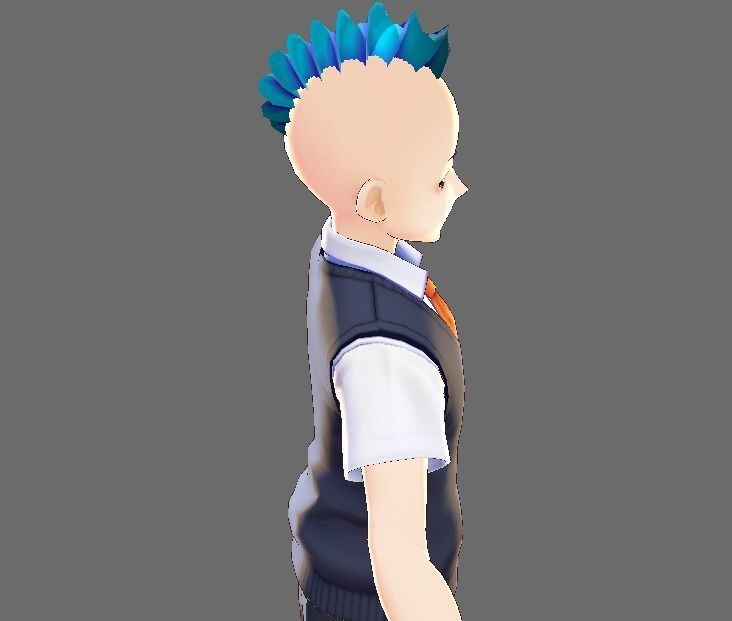 Spiral mohawk vroid preset Texture | CGTrader