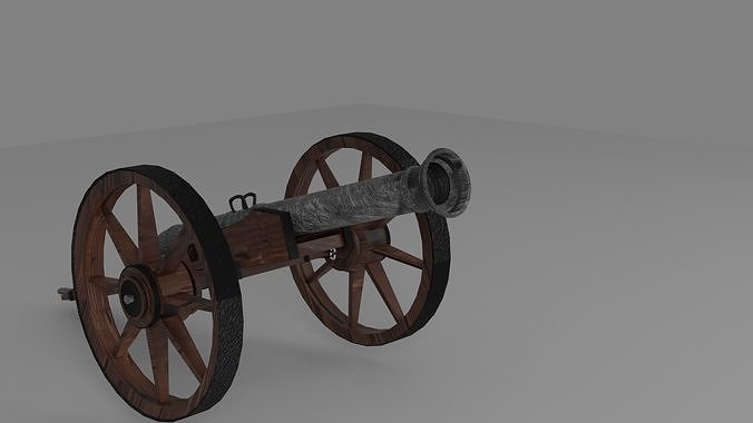 3D model fully customizable cannon VR / AR / low-poly | CGTrader