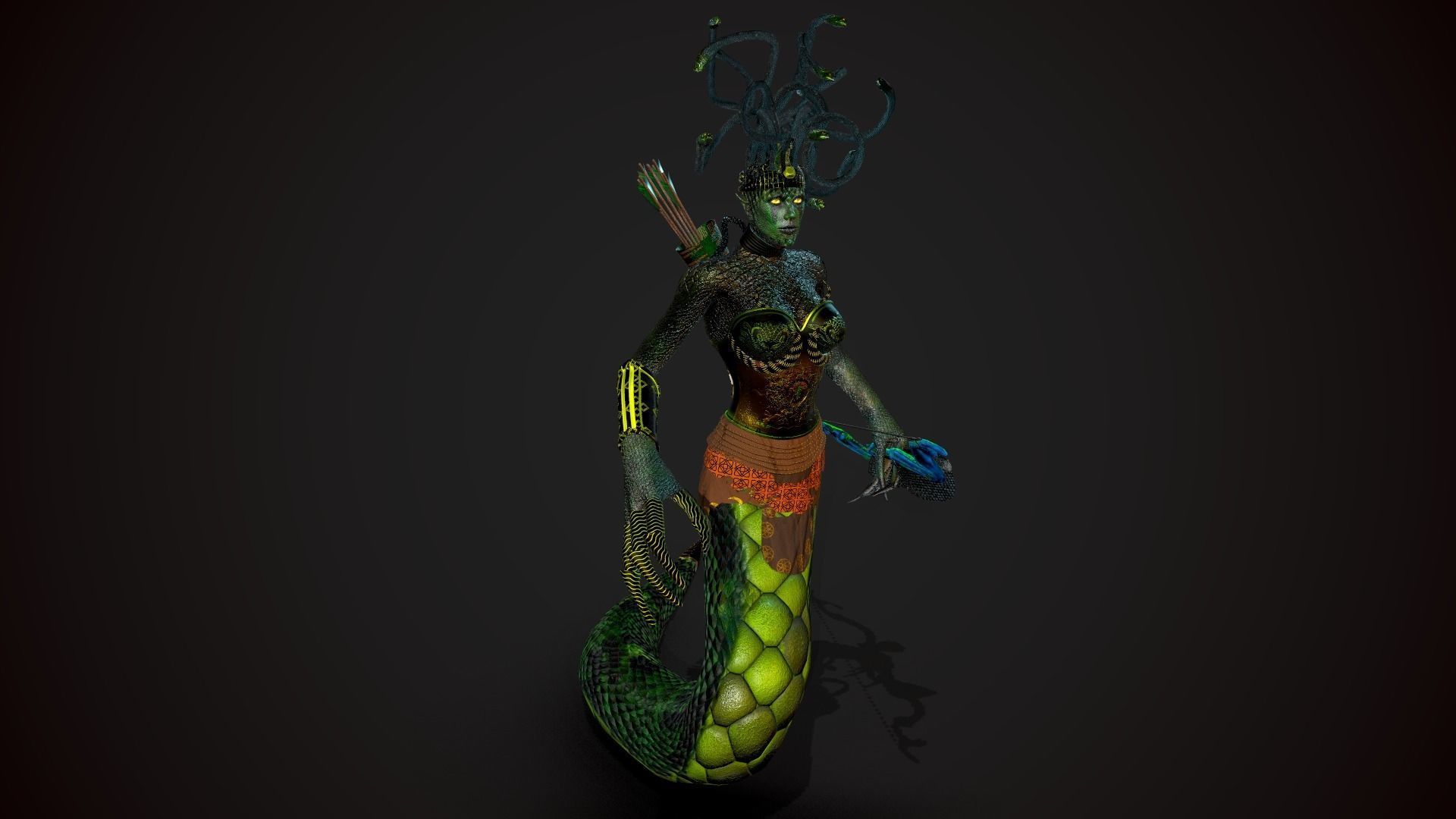 3D model Medusa archer VR / AR / low-poly | CGTrader
