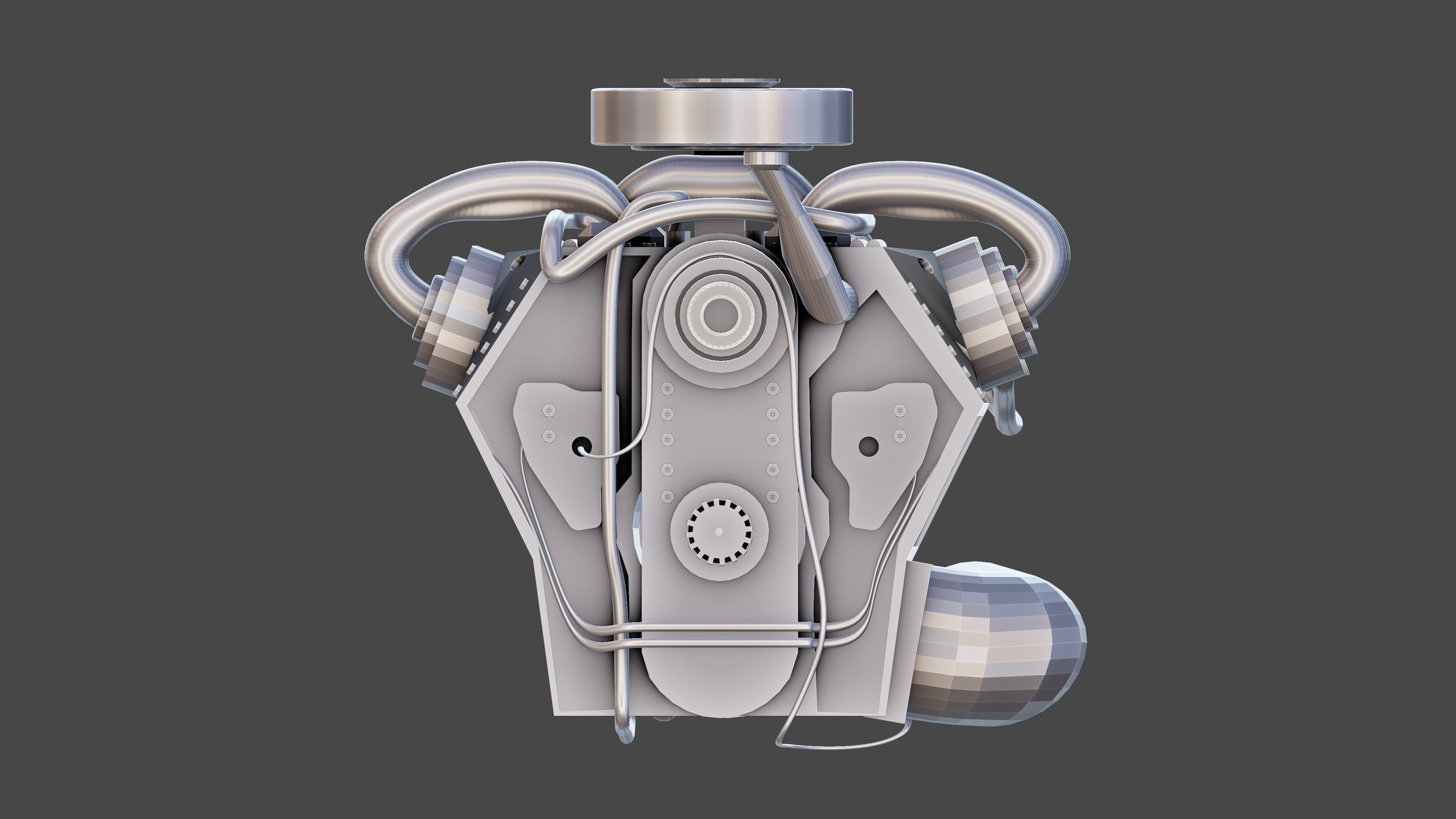 3D model Low poly V8 engine VR / AR / low-poly | CGTrader
