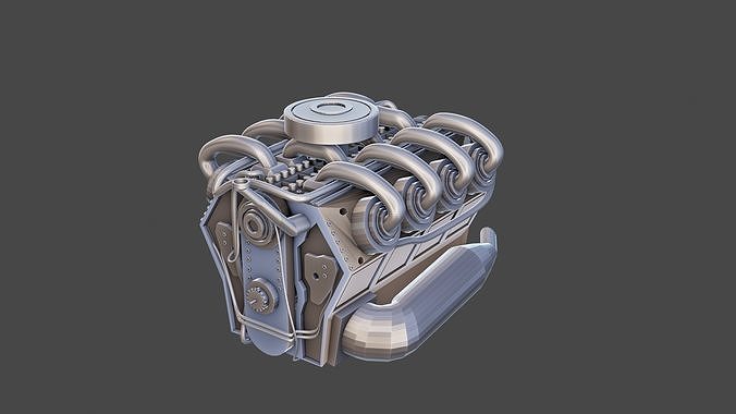 3D model Low poly V8 engine VR / AR / low-poly | CGTrader