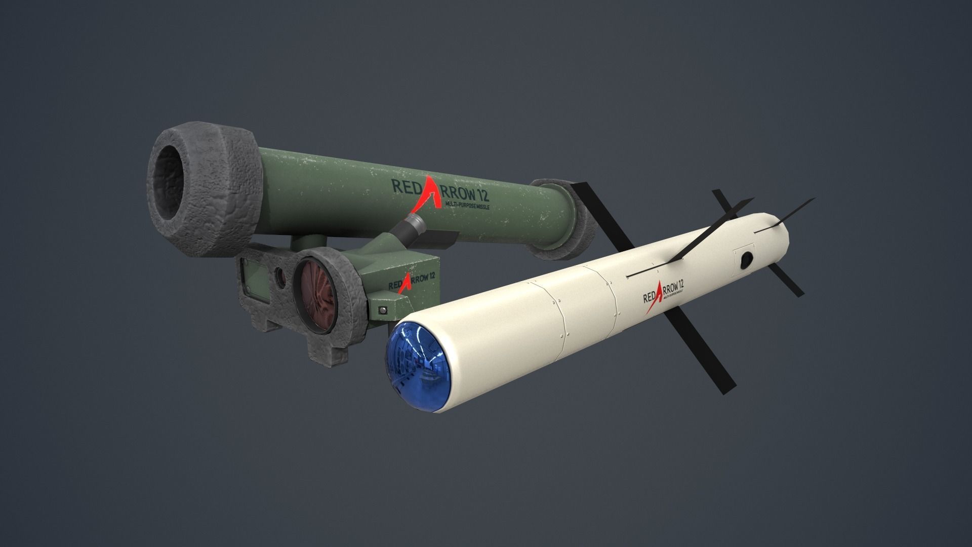 3D model HJ12 Red Arrow 12 VR / AR / low-poly | CGTrader