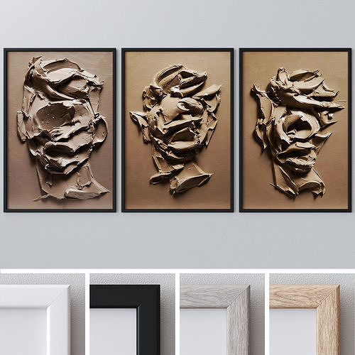 Photo Frames Set 12 3D model | CGTrader