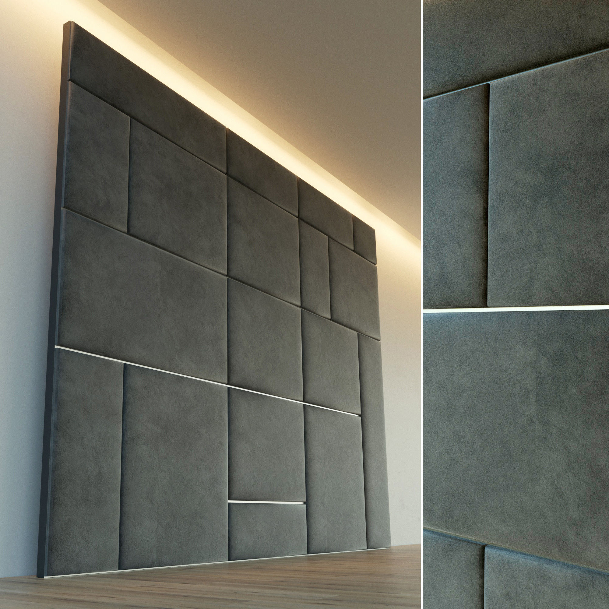 3D model Soft wall panel decorative 19 VR / AR / low-poly | CGTrader