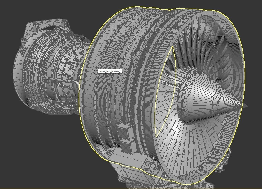Airplane Jet Engine - CFM56 International 3D model | CGTrader