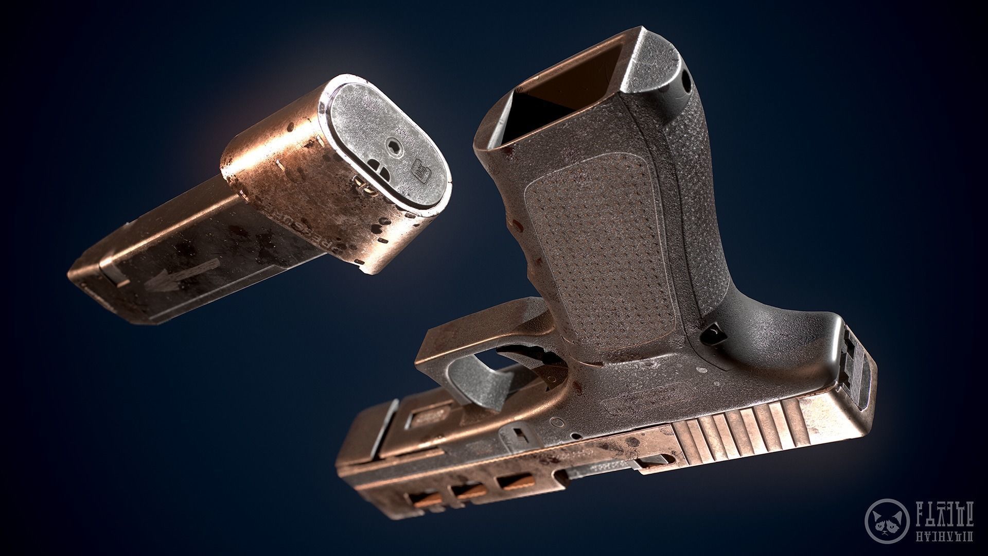 3D model Custom glock handgun VR / AR / low-poly | CGTrader