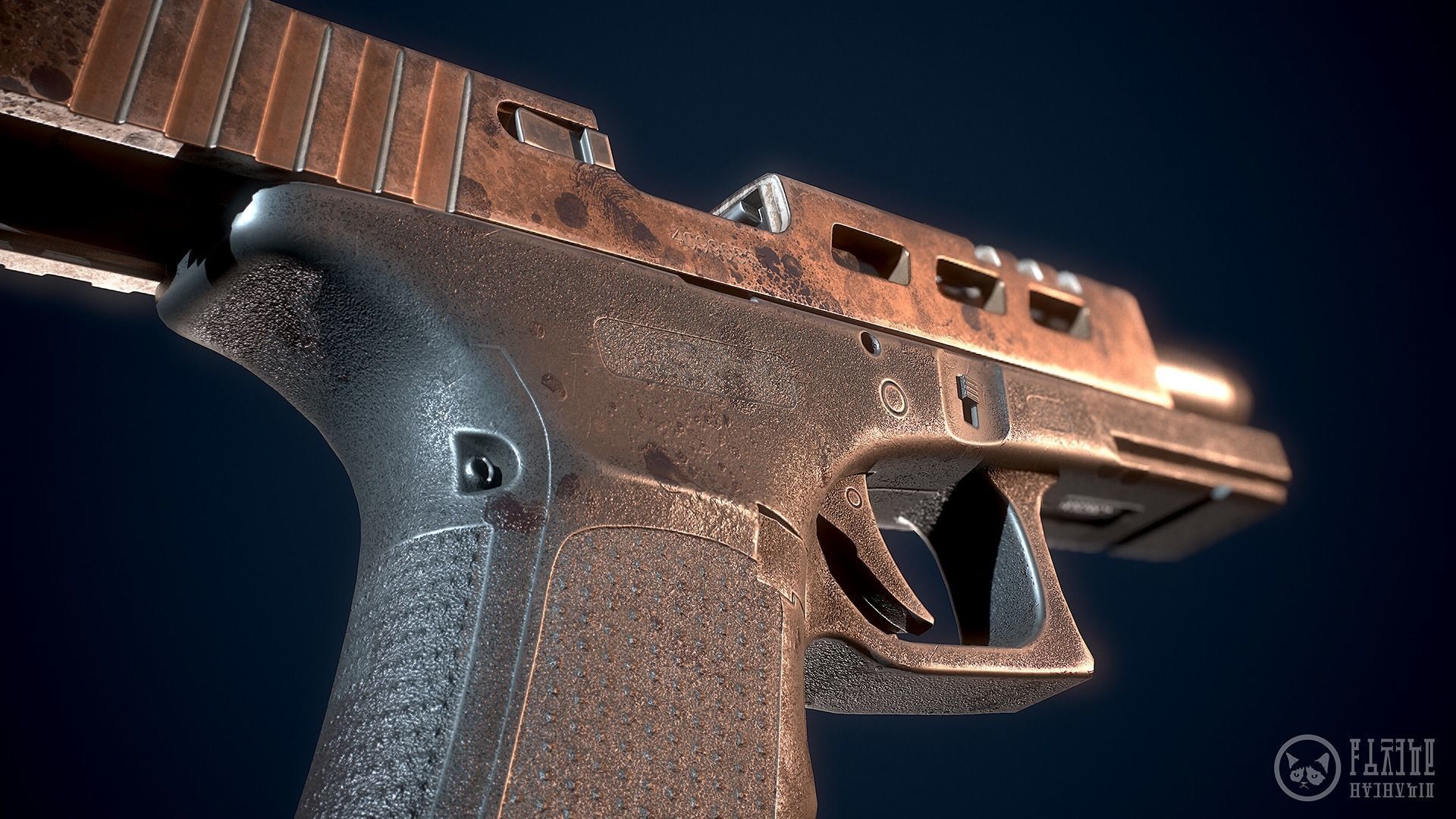 3D model Custom glock handgun VR / AR / low-poly | CGTrader