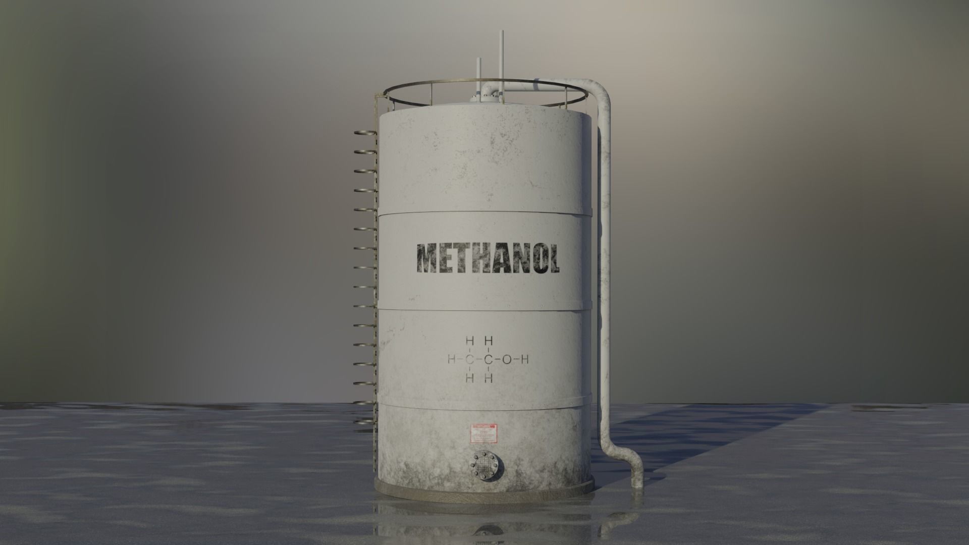 3D model Industrial Methanol Storage Tank VR / AR / low-poly | CGTrader