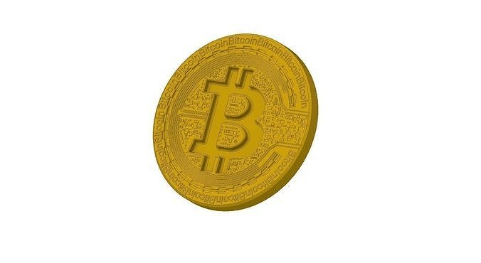 Bitcoin 3D print model gold 3D model 3D printable | CGTrader