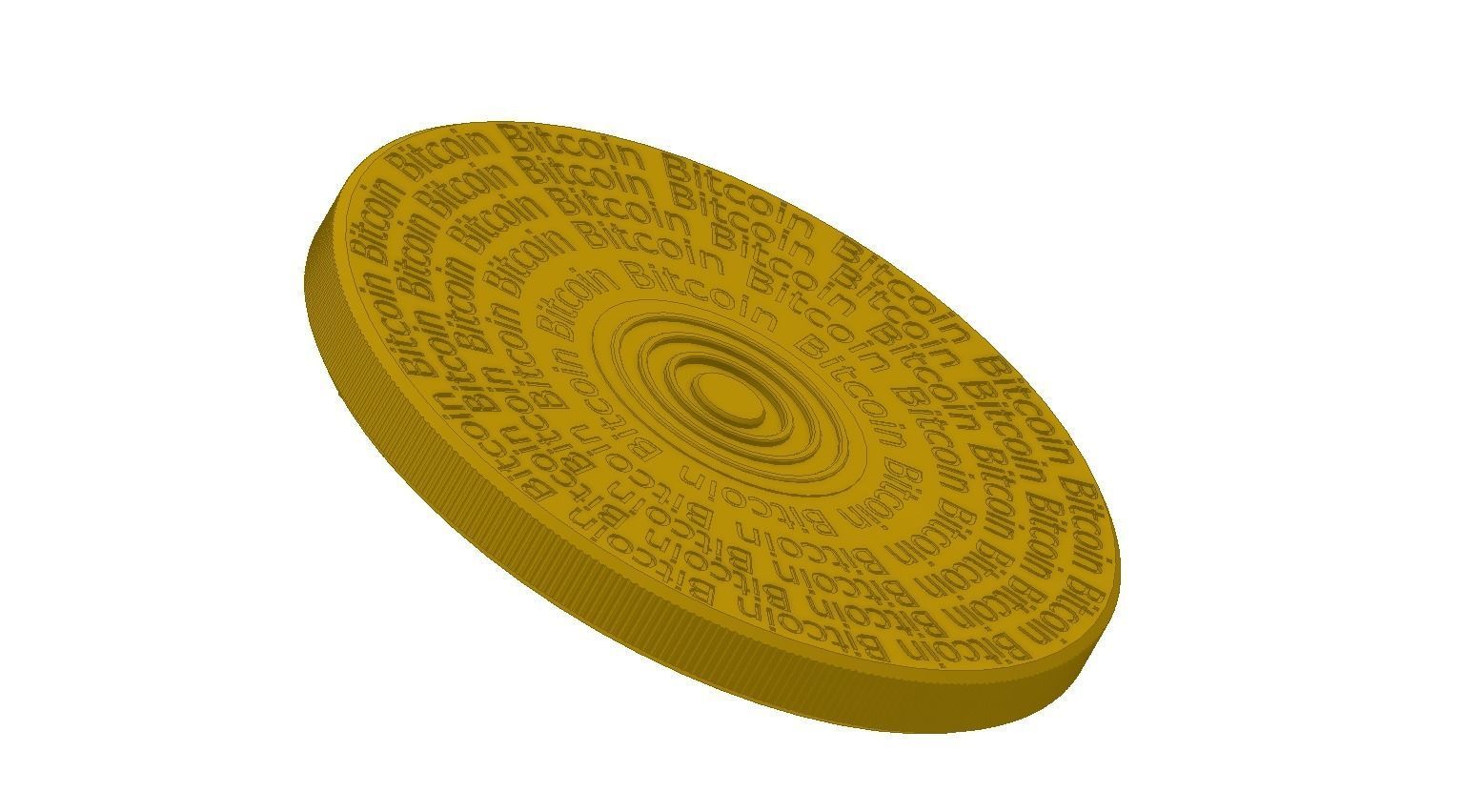 Bitcoin 3D print model gold 3D model 3D printable | CGTrader