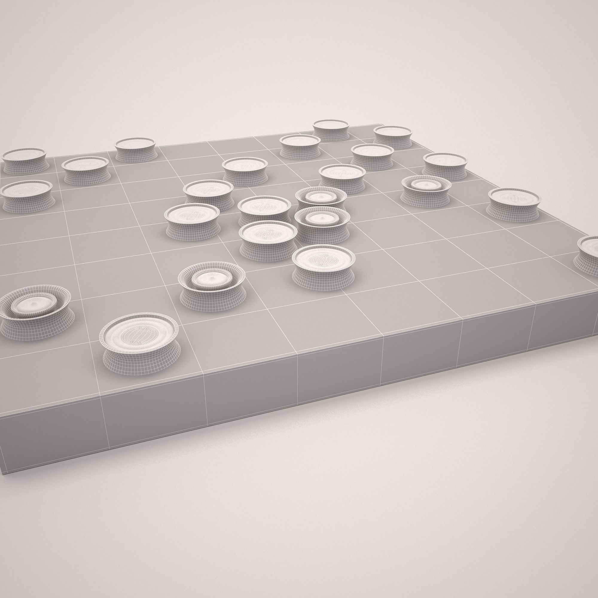 Checkers 3D model | CGTrader