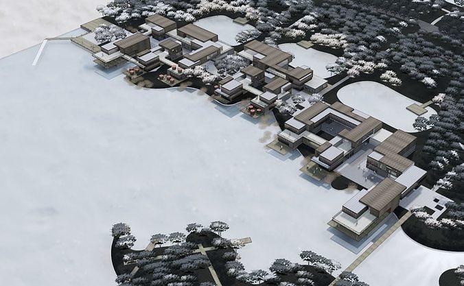 Waterfront Commercial Complex 3D model | CGTrader