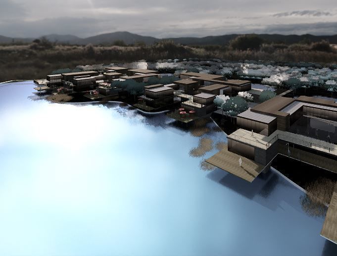 Waterfront Commercial Complex 3D model | CGTrader