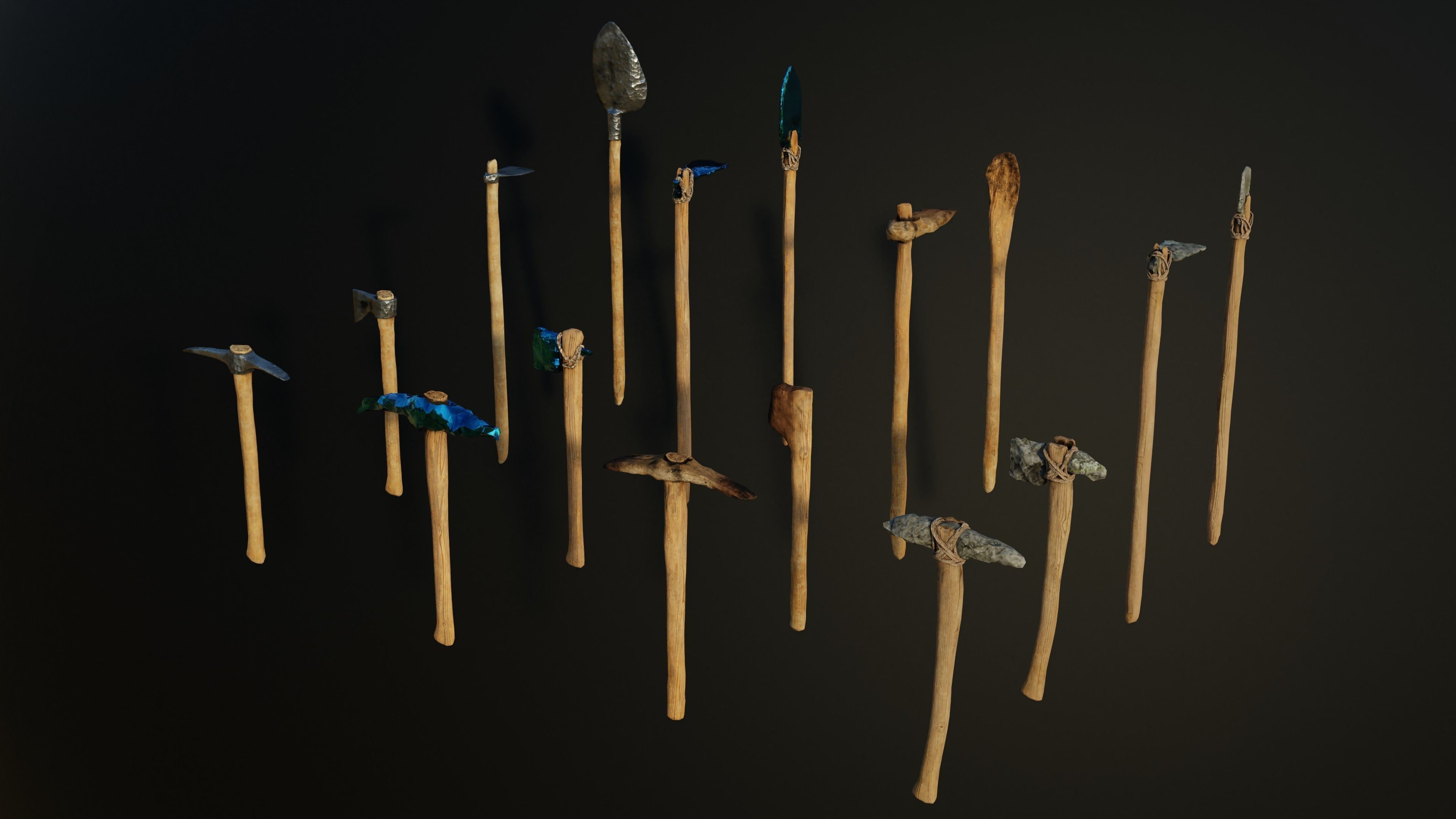 3D model Tad More Realistic Minecraft Tools VR / AR / low-poly | CGTrader