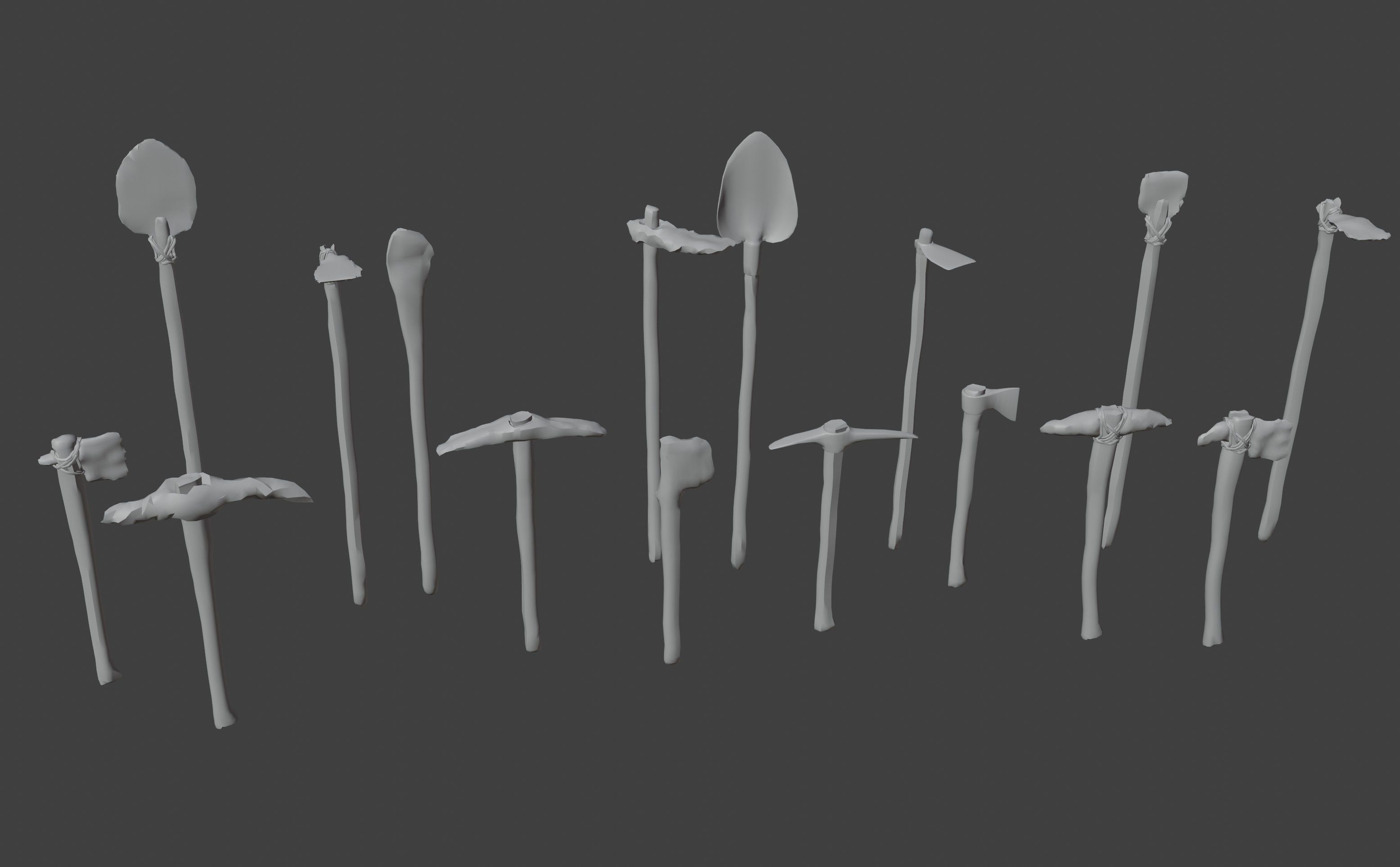 3D model Tad More Realistic Minecraft Tools VR / AR / low-poly | CGTrader