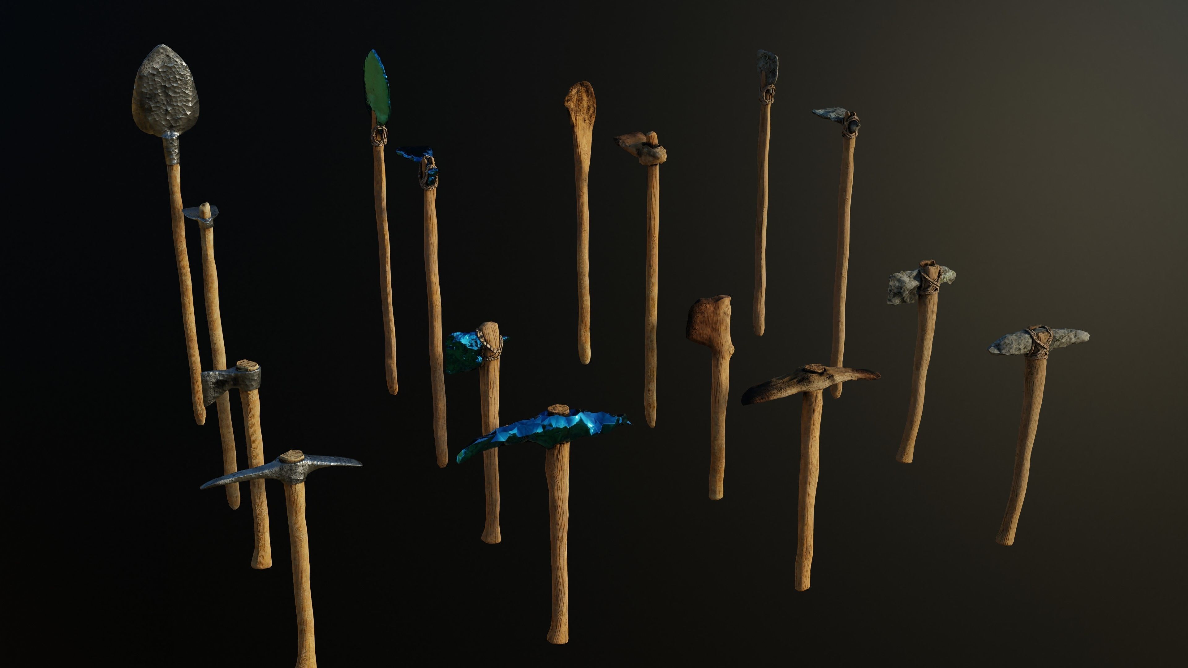 3D model Tad More Realistic Minecraft Tools VR / AR / low-poly | CGTrader