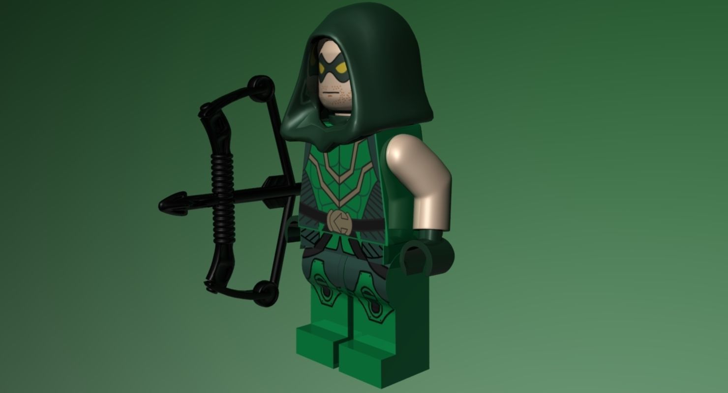 LEGO Green Arrow 3D model rigged | CGTrader