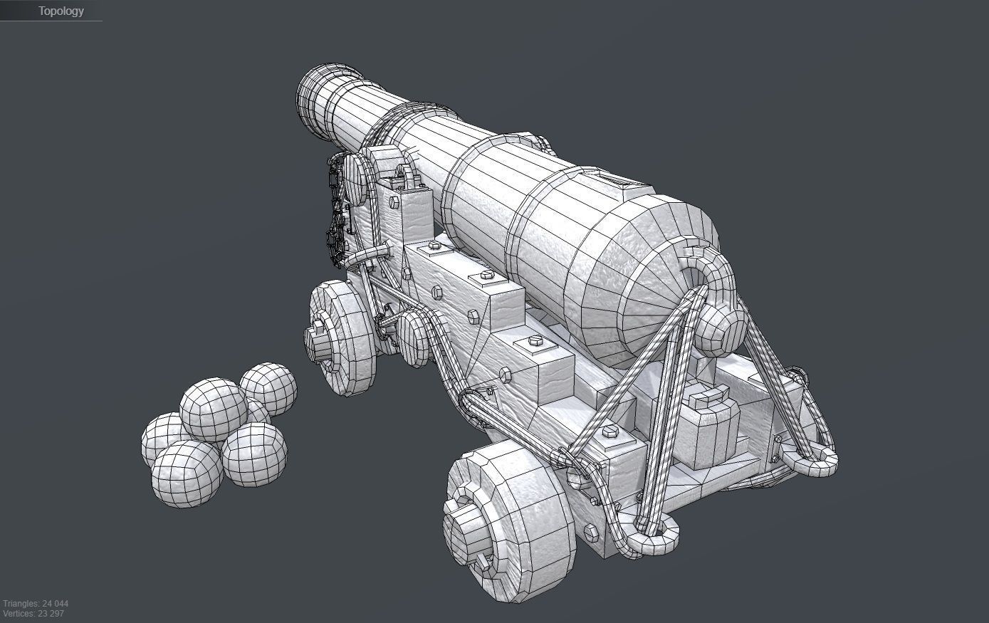 3D model Naval Gun VR / AR / low-poly | CGTrader