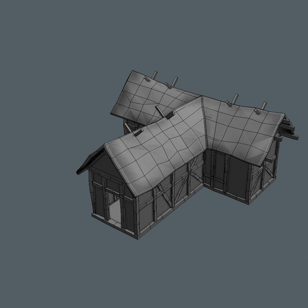 FREE Medieval Buildings Sample Model free VR / AR / low-poly 3D model ...