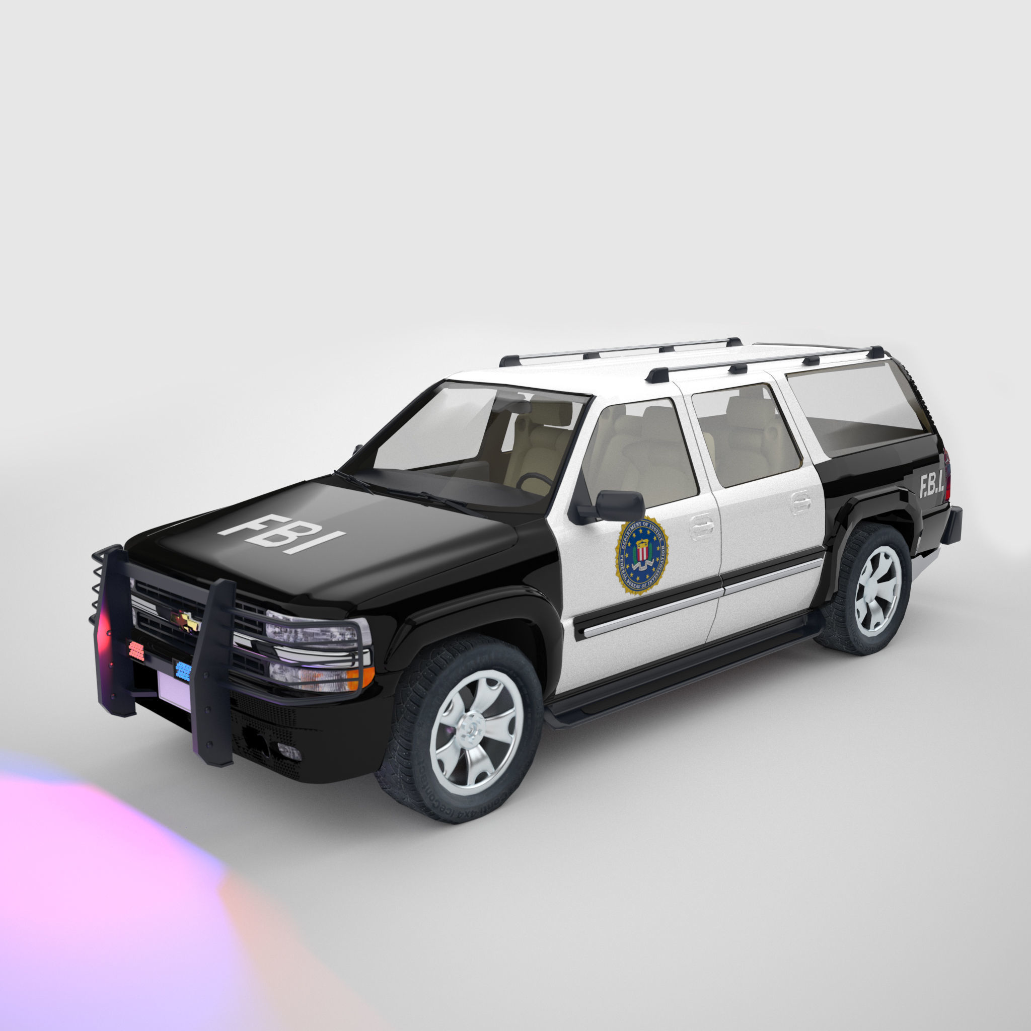 3D model FBI POLICE SUV VR / AR / low-poly | CGTrader