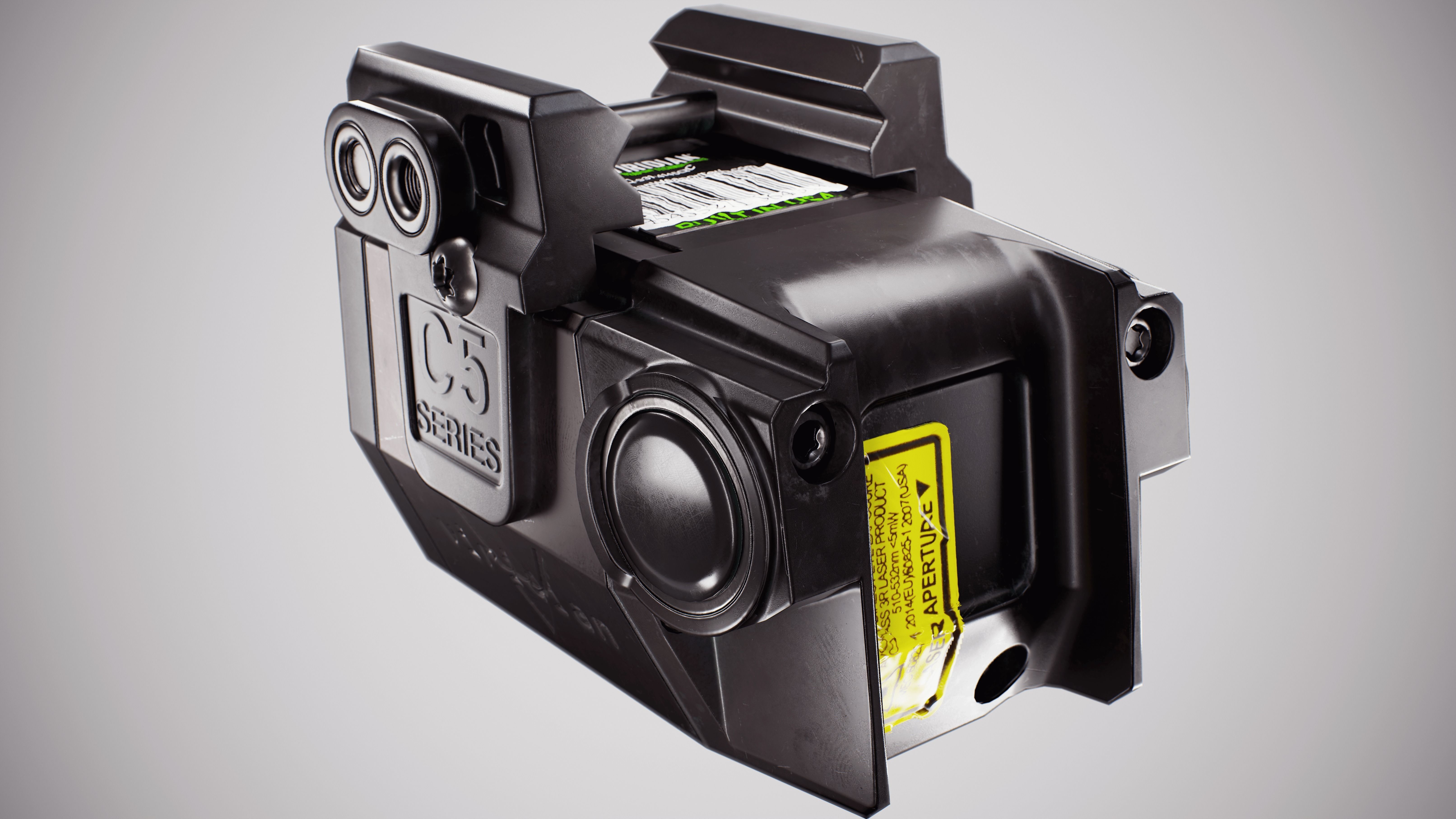 3D model Viridian C5L Universal Green Laser Sight and Tac Light VR / AR ...