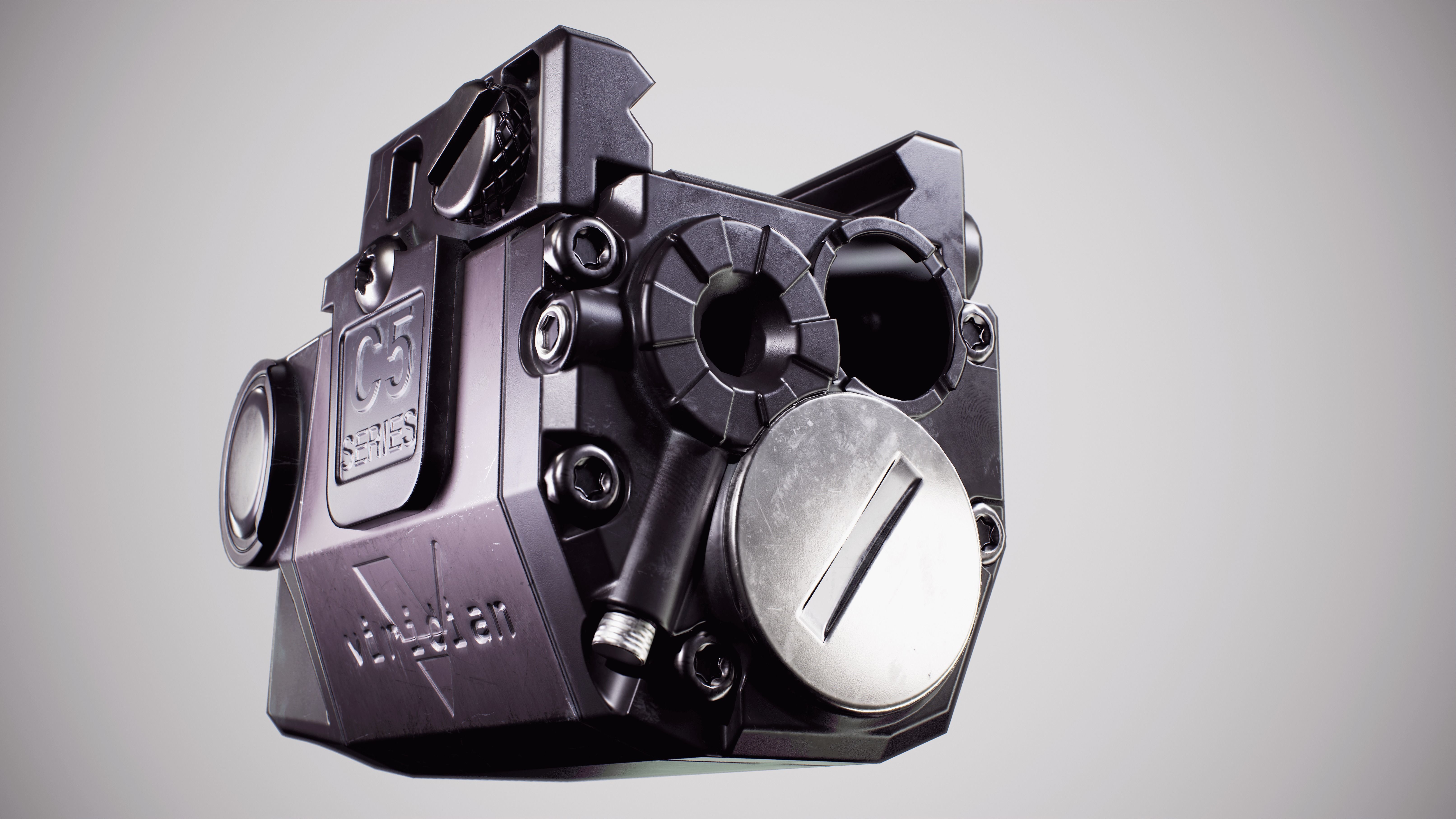 3D model Viridian C5L Universal Green Laser Sight and Tac Light VR / AR ...