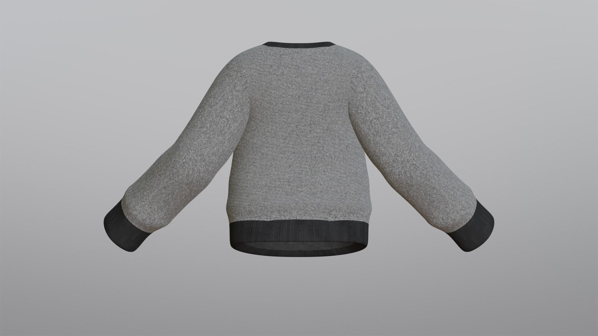 3D model Grey Sweater VR / AR / low-poly rigged | CGTrader
