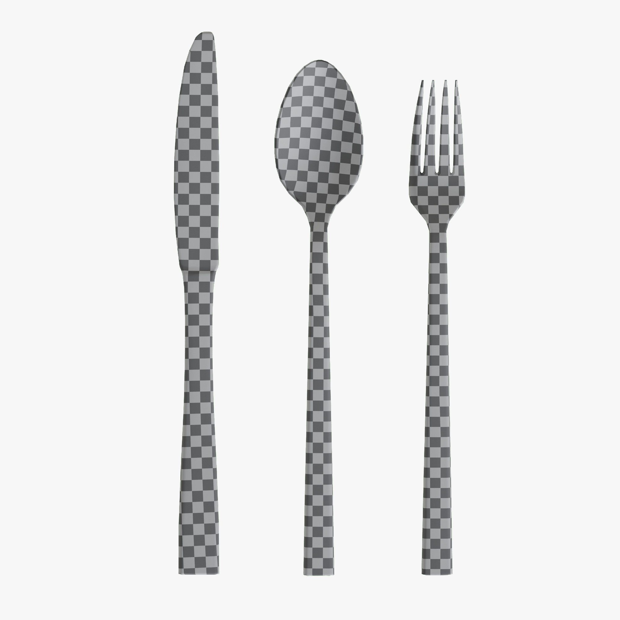 Cutlery set 02 free 3D model | CGTrader
