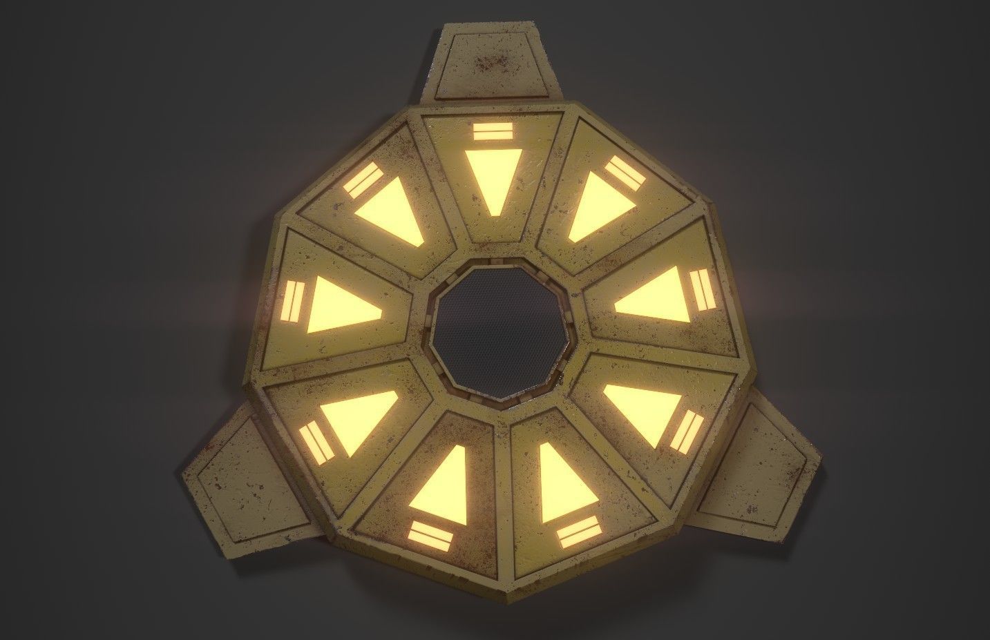 3D model Simple jump-pad and sci-fi portal device VR / AR / low-poly ...