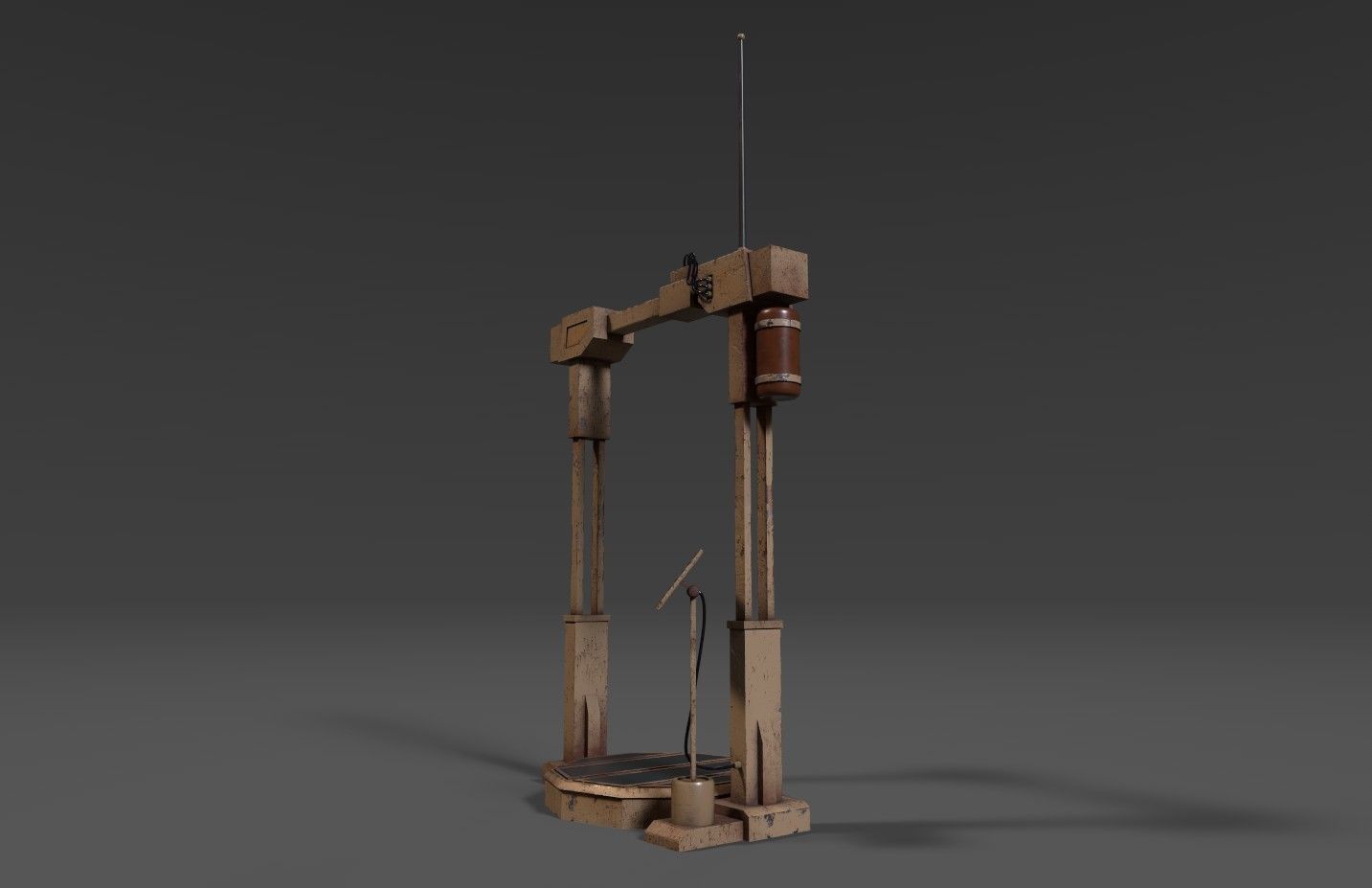 3D model Simple jump-pad and sci-fi portal device VR / AR / low-poly ...