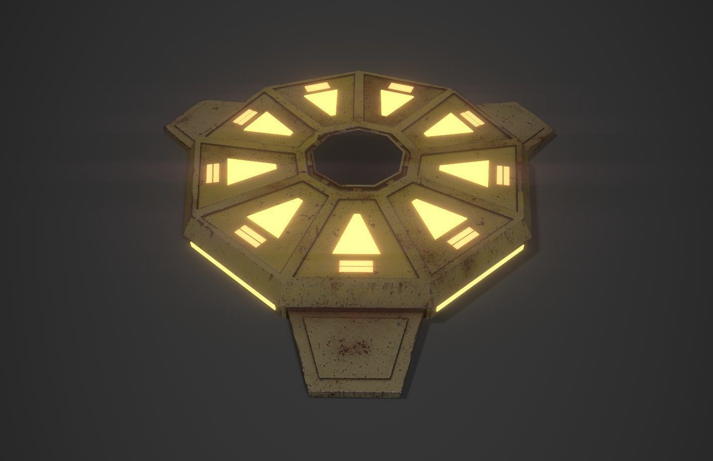 3D model Simple jump-pad and sci-fi portal device VR / AR / low-poly ...