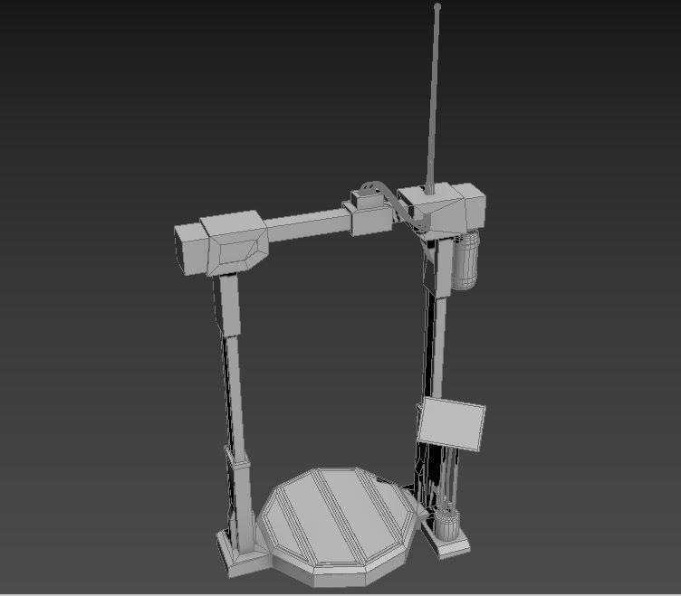 3D model Simple jump-pad and sci-fi portal device VR / AR / low-poly ...