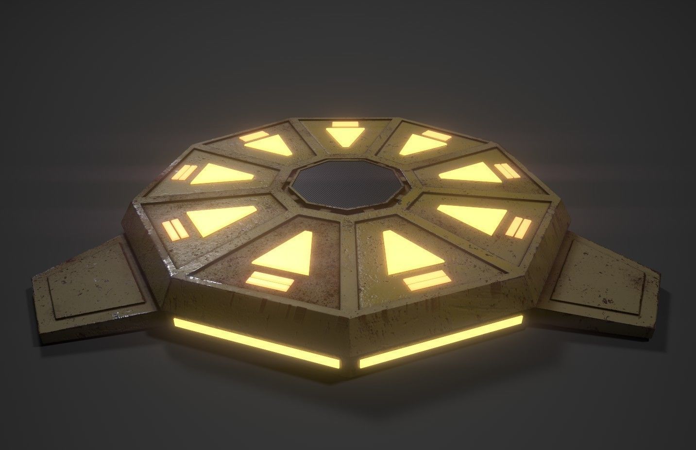 3D model Simple jump-pad and sci-fi portal device VR / AR / low-poly ...