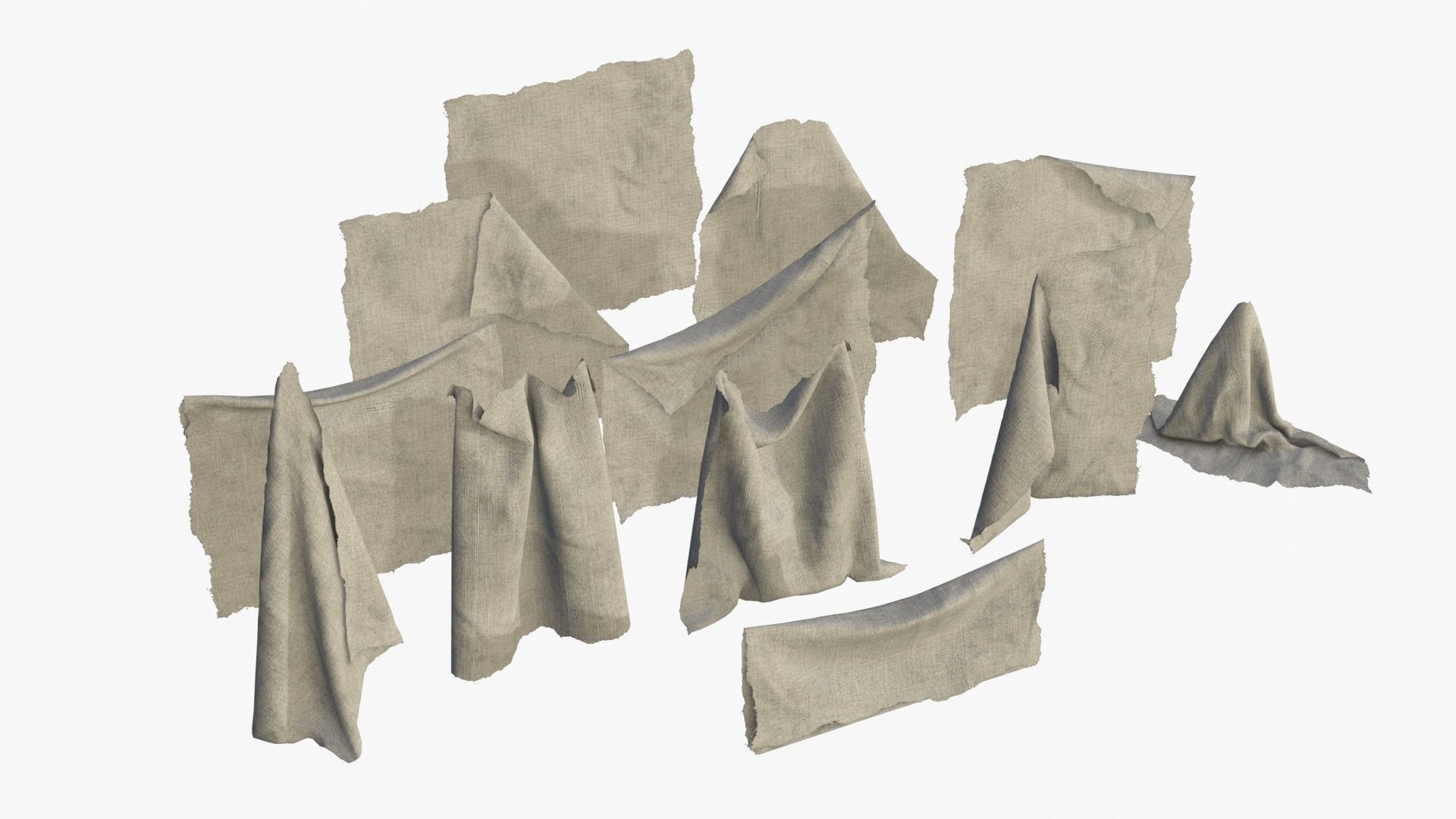 3D model Old Fabric Cloth Assets 02 VR / AR / low-poly | CGTrader