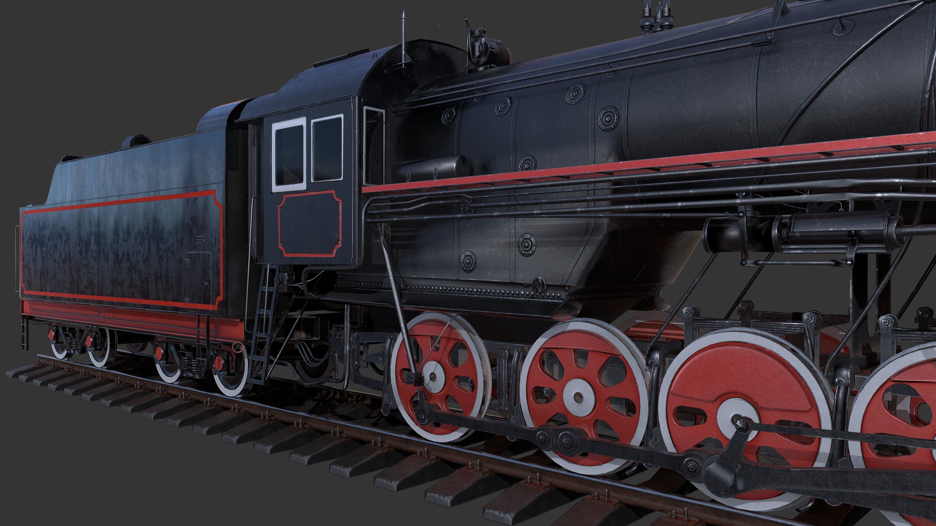 3D model Soviet locomotive class L VR / AR / low-poly | CGTrader
