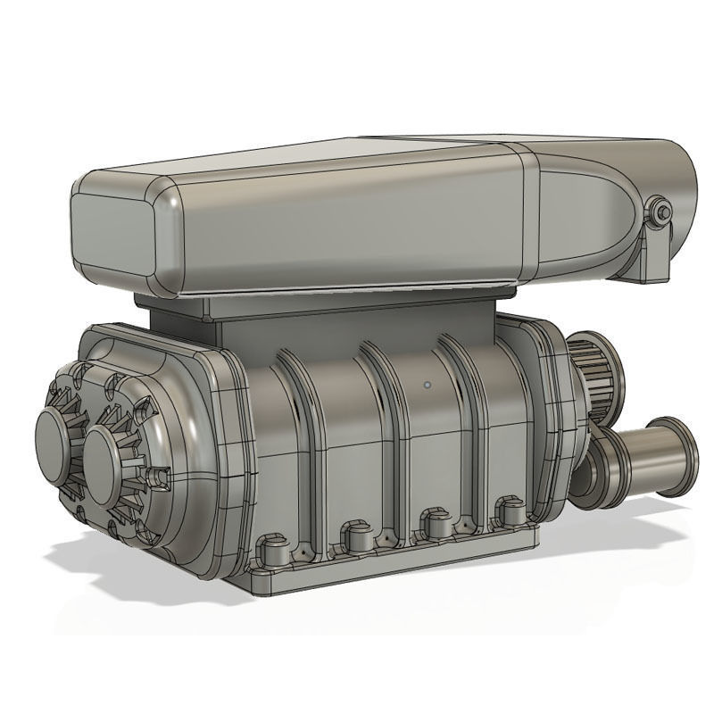 Muscle car blower 3D model | CGTrader