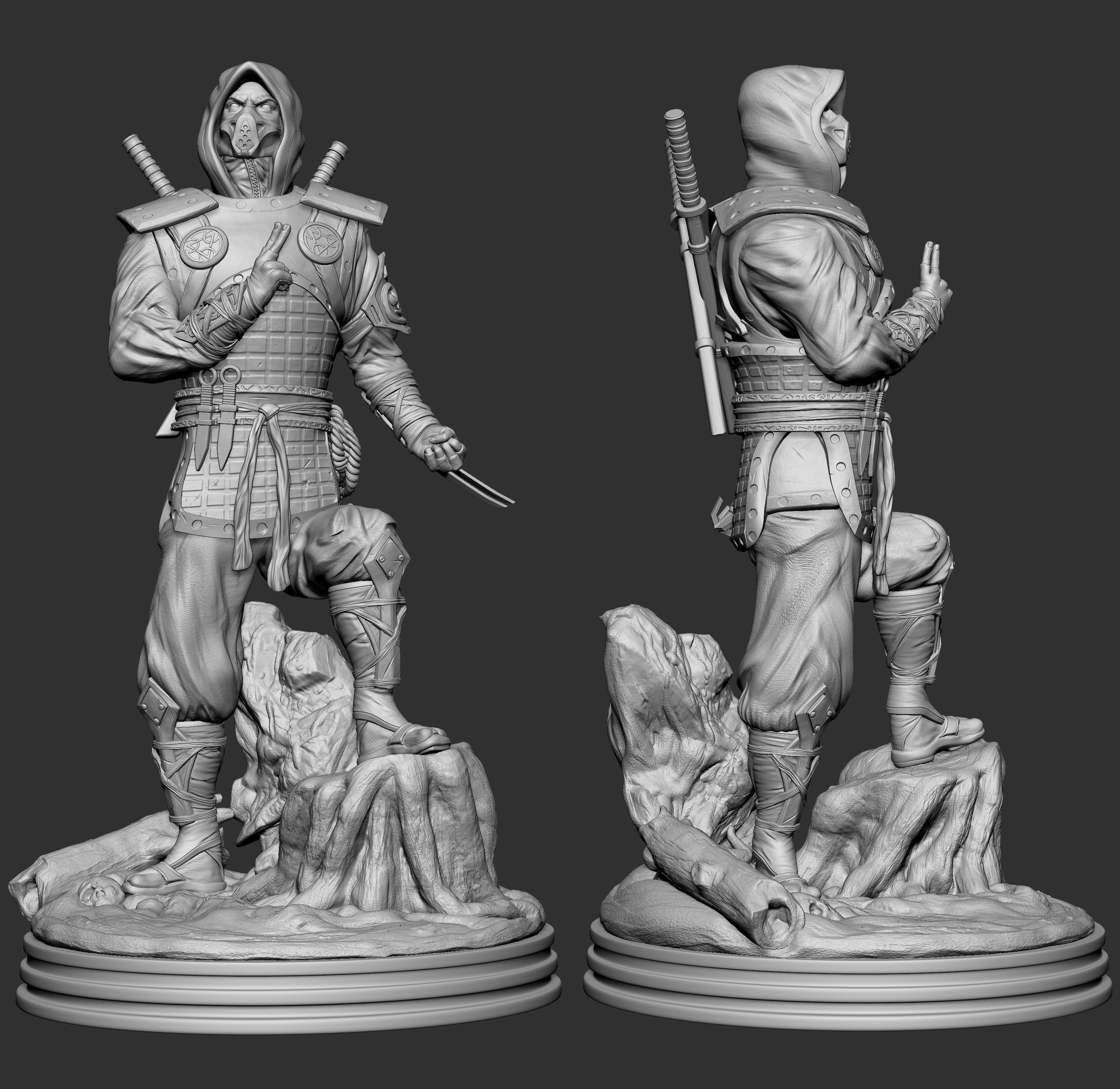 Mortal Kombat Ninja Sub Zero 3D model 3D printable | CGTrader