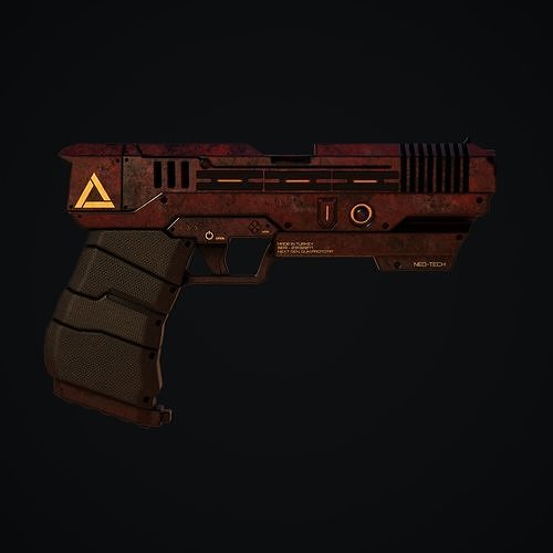 3D model Hard Ops Gun Red Devil VR / AR / low-poly | CGTrader