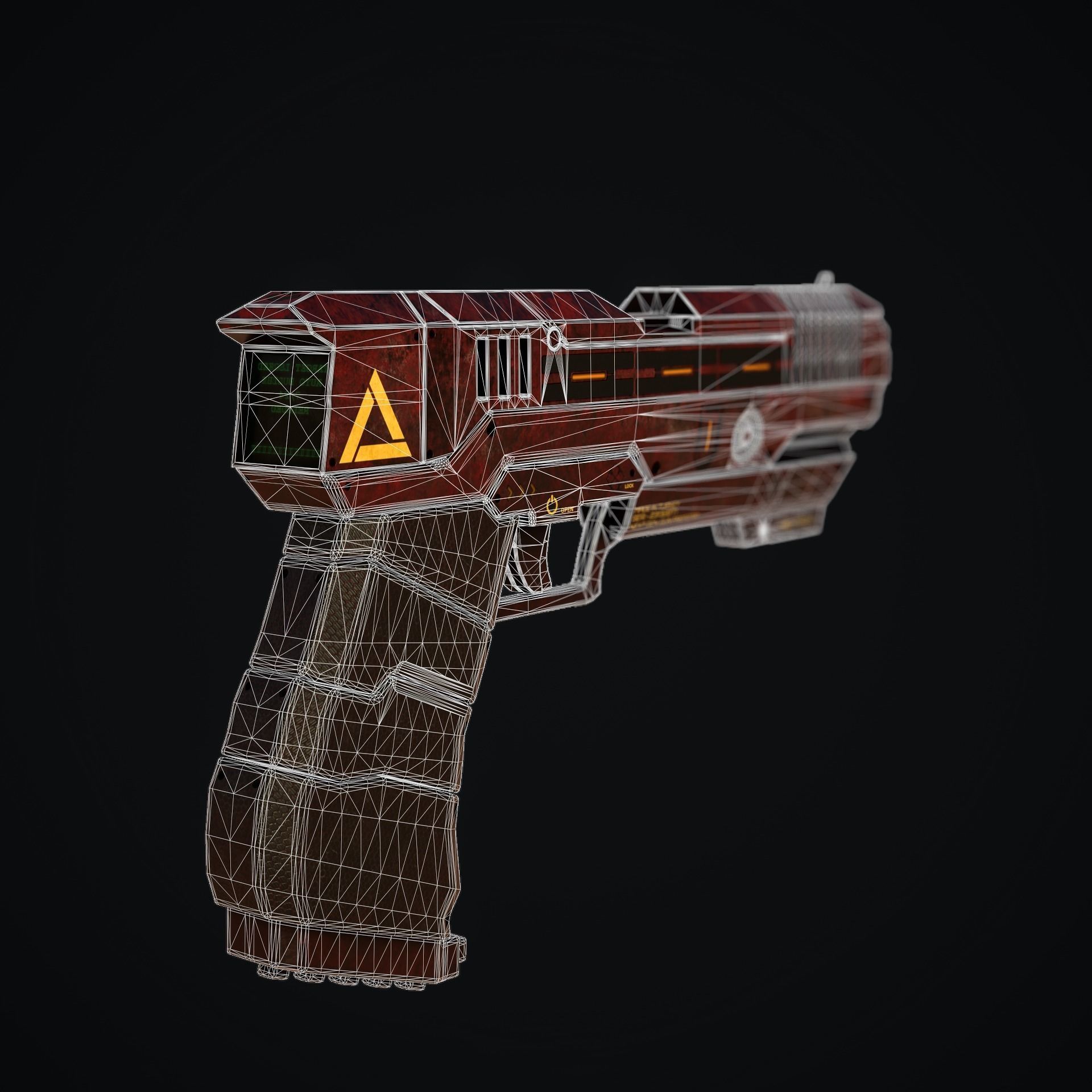 3D model Hard Ops Gun Red Devil VR / AR / low-poly | CGTrader