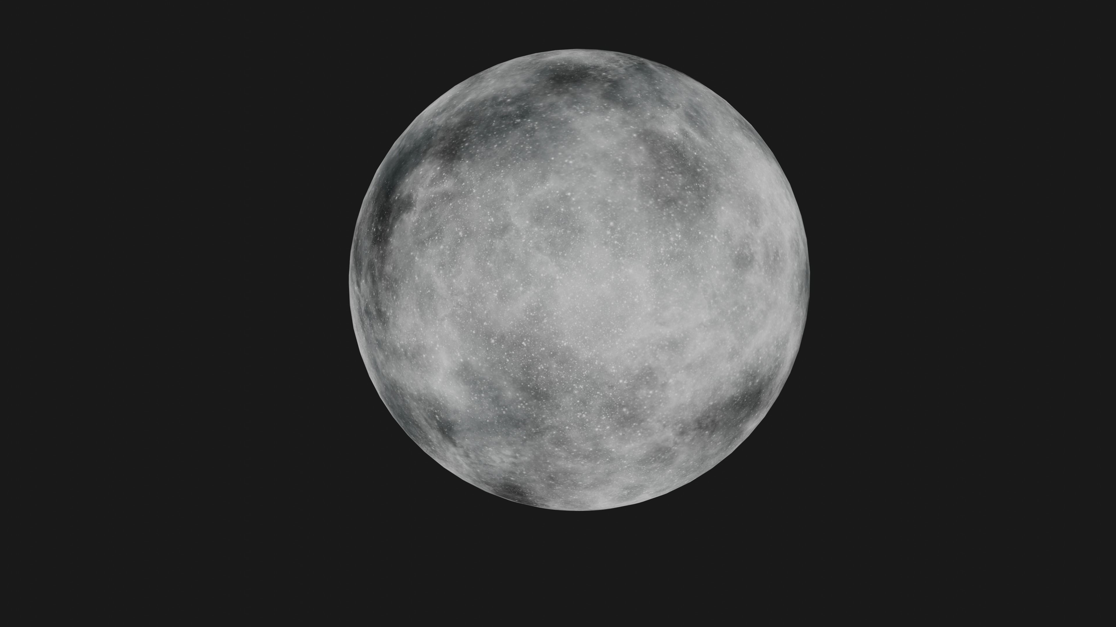 3D model HDRI Panoramic Sky - 360 starfield - 08 moon sky VR / AR / low ...